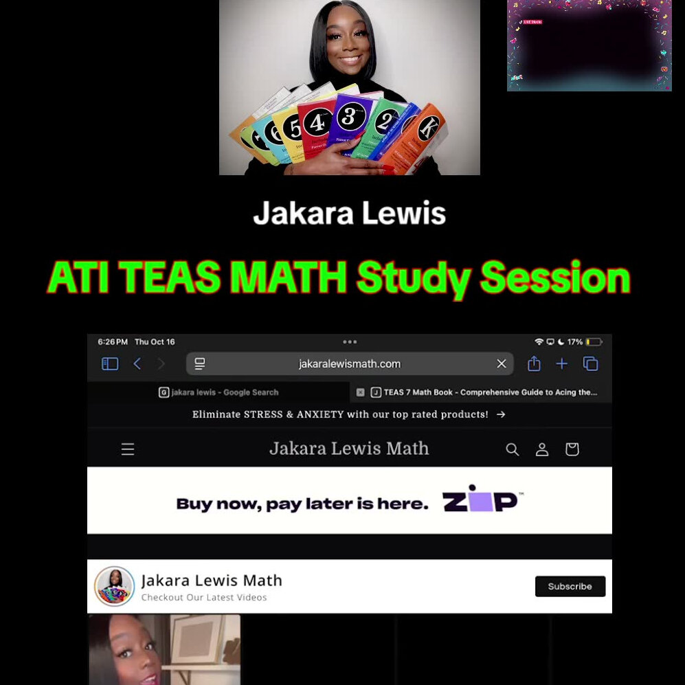 TEAS Test Math Prep 🐐 (@jakara_lewis) is LIVE - TikTok LIVE